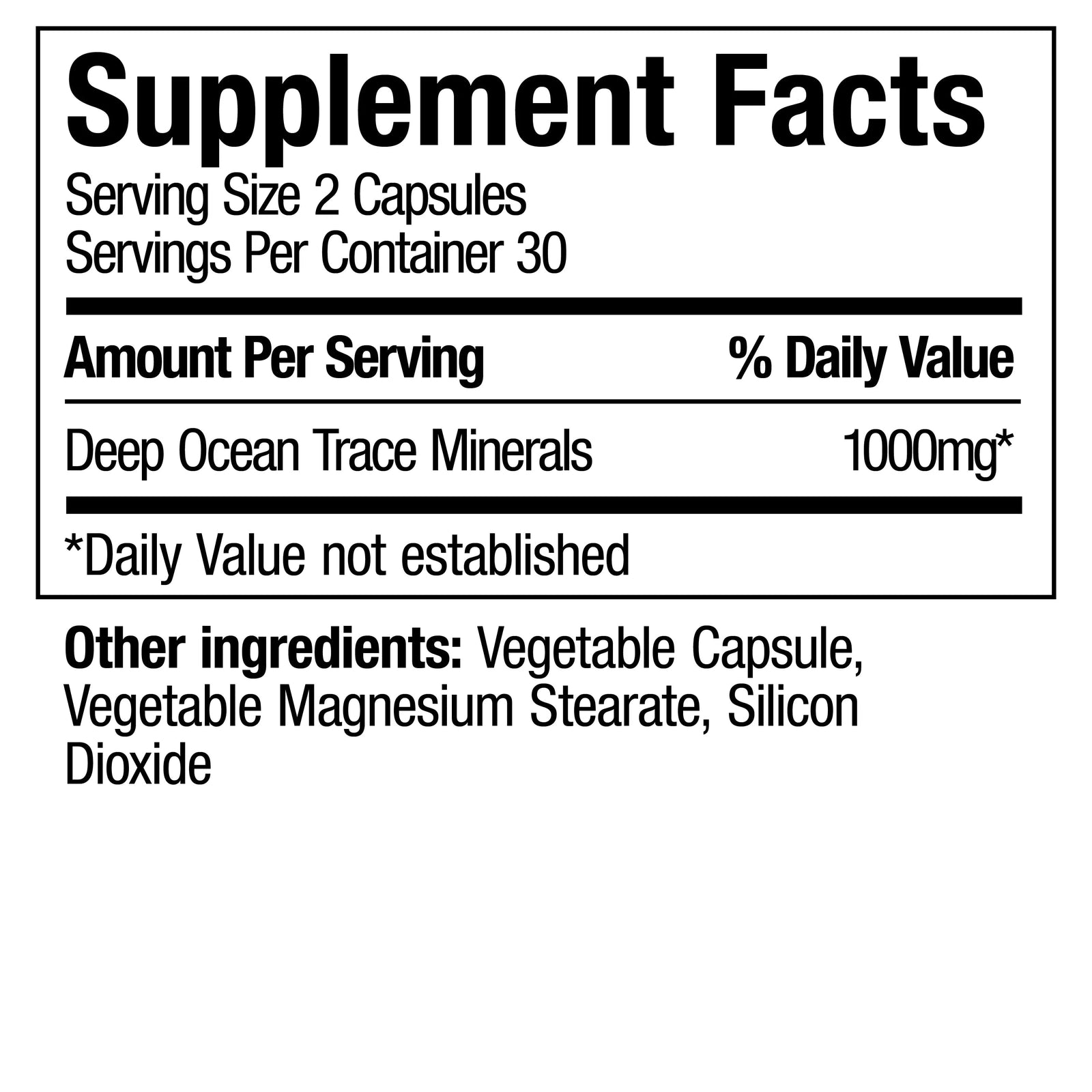 Trace Minerals Supplements - Essential Ocean Minerals Capsules